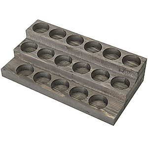 MyGift 3-Tier Vintage Grey Wood 17-Bottle Essential Oil Display Stand