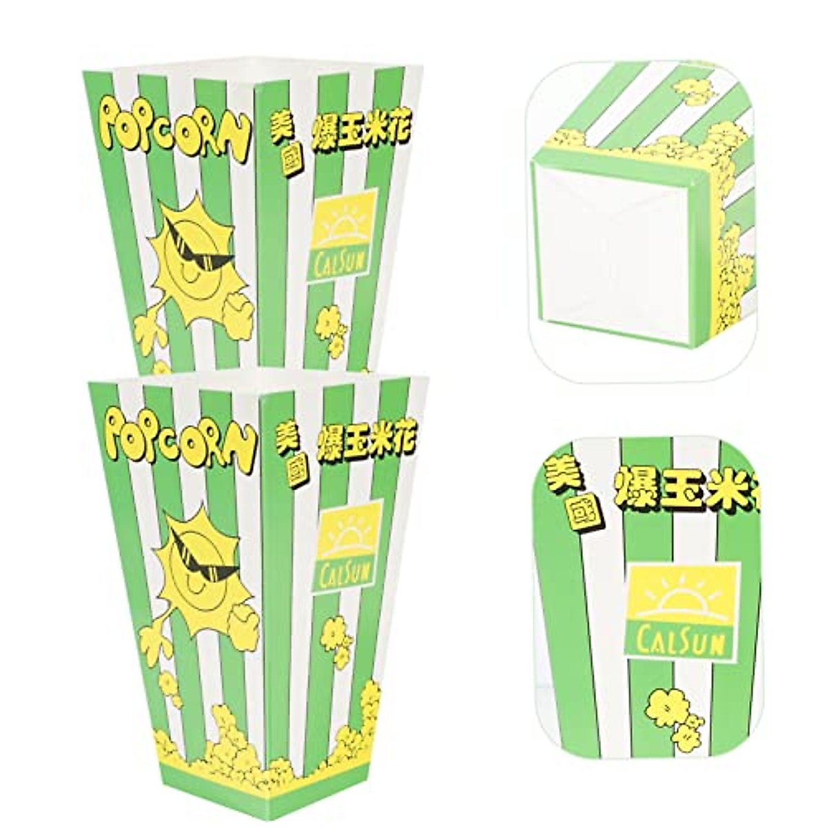 NOLITOY 100pcs Popcorn Boxes Snack Container Snack Box Container Ornament Container Disposable Popcorn Boxes Snack Containers Party Snack Container Popcorn Bucket Food Box Container Box