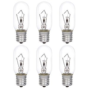 Simba Lighting Microwave Appliance Light Bulb T8 40W (6 Pack) Incandescent with E17 Intermediate Screw Base for Ovens, Under Hood, Stove Top, Range, 110V 120V 125V 130V, Dimmable, 2700K Warm White