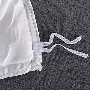 HYPREST White Duvet Cover Queen Size- Soft Lightweight Cooling Aesthetic Farmhouse Ruffled Duvet Cover Bedding Comforter Cover with 1 Duvet Cover and 2 Shams, Oeko-TEX Certificated (No Comforter)