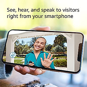 Blink Video Doorbell (White) + Mini Camera (Black) with Sync Module 2 | Two-Way Audio, HD Video, Motion and Chime Alerts | Alexa Enabled