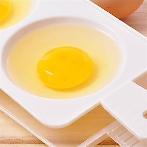 2 Pack Microwave Egg Poacher, Egg Cooker Poacher with 2 Cavity Egg Boiler Boil Steamer Kitchen Tool
