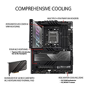ASUS ROG Crosshair X670E Hero (WiFi 6E) Socket AM5 (LGA 1718) Ryzen 7000 Gaming Motherboard(18+2 Power Stages, PCIe® 5.0, DDR5,5xM.2 Slots,Front-Panel USB 3.2 Gen 2x2, USB4®, Wi-Fi 6E)