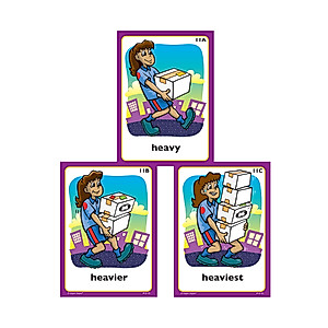 Super Duper Publications | Comparatives Fun Deck Flash Cards | Educational Learning Resource for Children