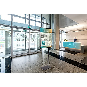 Displays2go 22 x 28 Double-sided Poster Stand, Top Insert Black (TWN2228BK2)