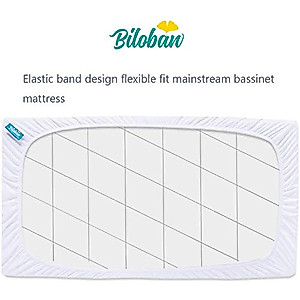 Waterproof Bassinet Mattress Pad Cover Compatible with Maxi-COSI Iora/Swift Lightweight Portable Bassinet, 2 Pack, Ultra Soft Bamboo Surface, Breathable and Easy Care