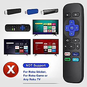 for Roku Express Remote,for Roku Premiere Remote,for Roku 1,2,3,4 (HD,LT,XS,XD),(NOT for Roku Stick, Roku TV)