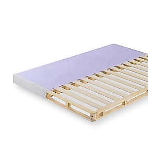 Zinus Edgar 4 Inch Wood Box Spring / Mattress Foundation / Sturdy Wood Structure / Low Profile / Easy Assembly, Queen