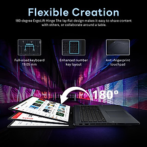 ASUS Zenbook Pro 17 Laptop, 17.3" Pantone Validated Display, AMD Ryzen 7 6800H, 8GB LPDDR5, 2TB PCIe SSD, Backlit Keyboard, WiFi 6E, Fingerprint, Win11 Pro, Tech Black, 32GB Hotface USB Card