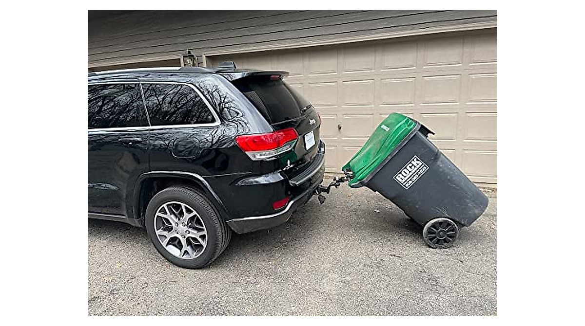 Garbage Commander Combo Hitch for Easy Towing of Cans and Equipment