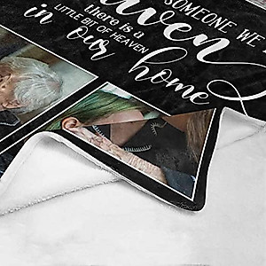 InterestPrint Custom Photo Memorial Blanket in Loving Memory Blanket Remembrance Blanket Sympathy Gifts for Loss of Loved One, Multi X44, 30 x 40 Inches