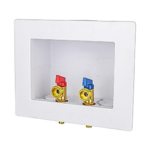 EFIELD Double Drain1/2 Inch PEX Crimp Connection x 3/4 Inch MHT Washing Machine Outlet Box, Pex Crimp Box