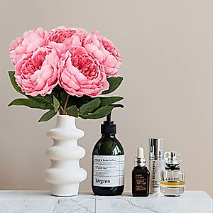 Softflame Artificial/Fake/Faux Flowers - Peony Hot Pink 6PCS for Wedding, Home, Party, Restaurant (850923)