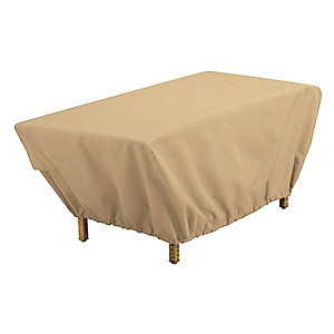 Classic Accessories Terrazzo Water-Resistant 48 Inch Rectangular Patio Coffee Table Cover, outdoor coffee table cover