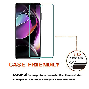 beukei (3 Pack) Compatible for Motorola Moto G 5G (2022) [Not Fit for Moto G Stylus 5G] Screen Protector Tempered Glass,Touch Sensitive,Case Friendly, 9H Hardness