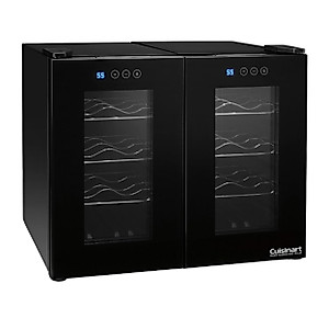 Cuisinart Private Reserve Dual 16-Bottle Set Wine Cellar, Black
