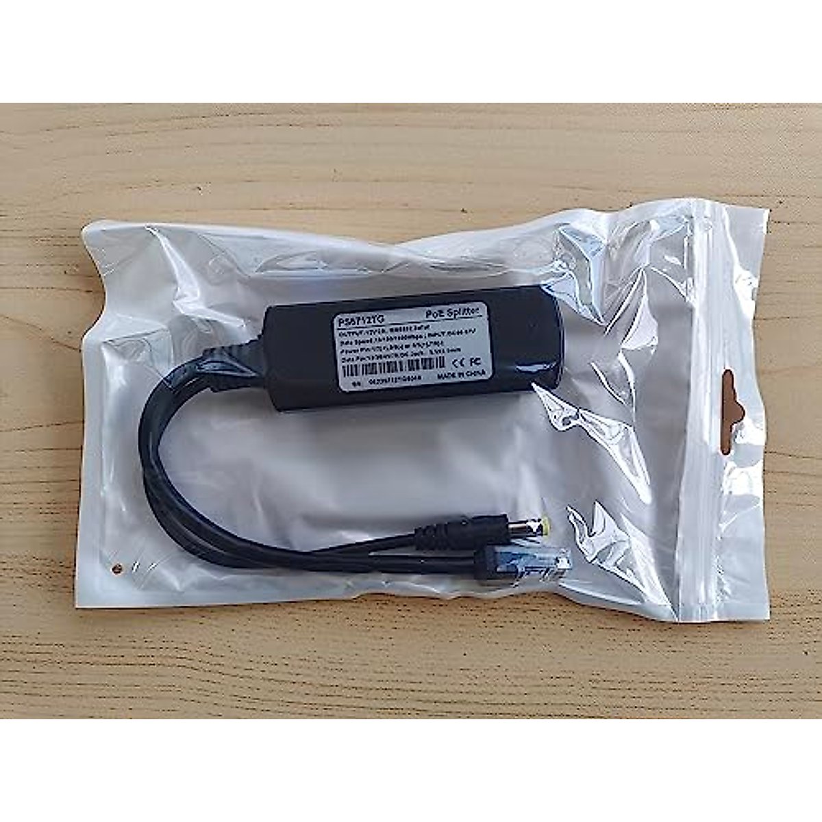 REVODATA Gigabit PoE Splitter 12V 2A Output with IEEE 802.3af/at Standard Compliant 10,100,1000Mbps Power Over Ethernet Splitter Adapter for Security Camera CCTV Surveillance 5.5x2.1mm DC PlugPS5712TG
