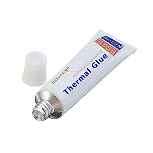 Easycargo 100pcs VRM 9mm Heatsink Kit + 10g Thermal Conductive Adhesive Silicone Glue, Small mini cooler Heat Sink for cooling VRM GPU Motherboard Stepper Driver MOSFET Voltage Regulators 9mmx9mmx5mm