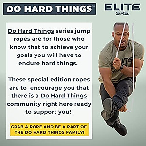 Elite SRS; Do Hard Things, Beaded Jump Rope - Adjustable Jump Ropes for Fitness with Unbreakable Handles and Shatterproof Beads - Perfection Addition to Your Exercise Equipment