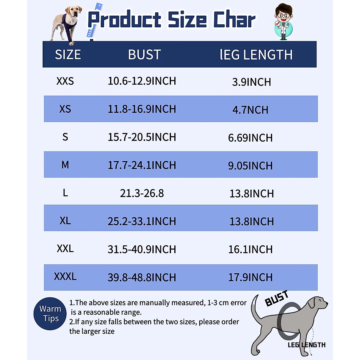 Xqpetlihai Dog Sleeves for Licking Dog Knee Brace After Surgery Wear for Dogs Abrasion Resistant Dog Recovery Sleeve for Dogs Cone Collar Alternative(XXXL)