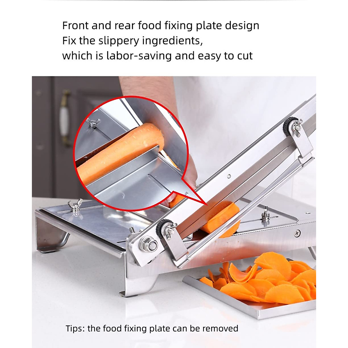 Manual Bone Meat Slicer Chopper Ribs Cutter Double Blade 13.5In Stainless Steel for Fish Chicken Beef Mutton Household Vegetable Food Slicer Slicing Machine