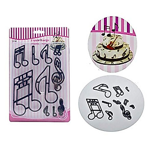 Music Fondant Cutters, Airlxf 10PCS Wedding Cookie Cutter Set for Anniversary/Bridal/Engagement Cake Decorating Sugarcraft Cutting Tool (Music Fondant Cutters)