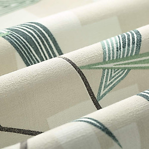 Leeva Leaves Modern Design Kitchen Valances for Guest Room Dining Room, Top Rod Pocket Thermal Insulated Window Curtain Valance for Office Door, One Panel, 52X18