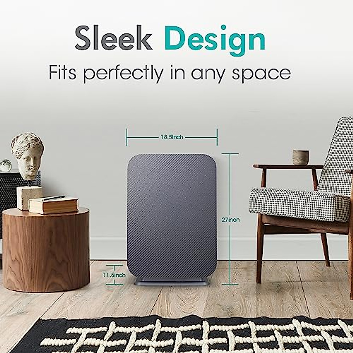 Alen 75i Air Purifier, Quiet Air Flow for Extra-Large Rooms, 1300 SqFt, Air Cleaner for Allergens, Dust, Mold with Long Filter Life