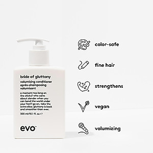 EVO Bride of Gluttony Volumizing Conditioner - Protects Hair Color - Reduces Frizz and Tones Hair Color - 300ml / 10.1fl.oz