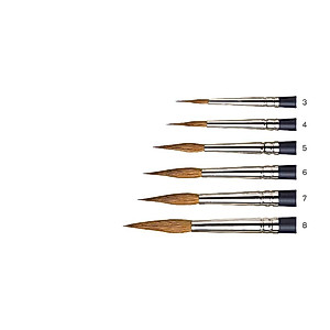 Winsor & Newton Professional Watercolour Sable Brush, Pointed Round #8