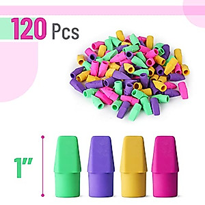 Mr. Pen Erasers for Pencils, 120 Pack, Pencil Top Erasers, Eraser Caps, Pencil Erasers for Kids, Cap Erasers, Eraser Tops, Pencil Topper Erasers. Ereaser