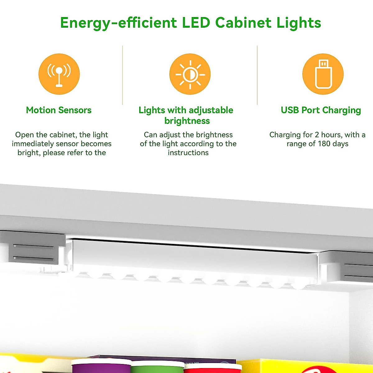 GEPELCN 50" LED Kitchen Pantry Cabinet Farmhouse Storage Cabinet Wood Food Pantry with Barn Doors and Adjustable Shelves Freestanding Buffet Cupboards Sideboard for Kitchen White