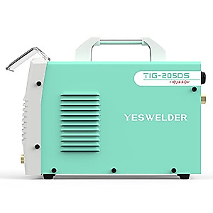 YESWELDER TIG Welder 205Amp HF TIG/STICK/ARC 2 In 1 TIG Welder 110&220V Dual Voltage TIG Welding Machine with Foot Pedal Included TIG-205DS