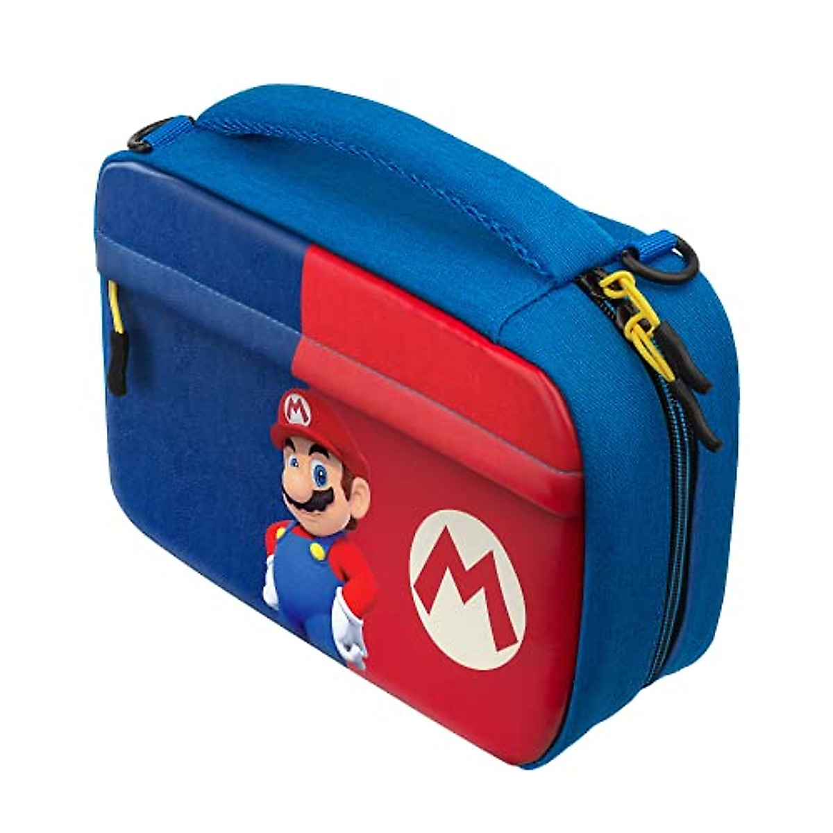 PDP Messenger Case with Removable Shoulder Strap - Holds 14 Games & Console - Compatible with Nintendo Switch/ Lite/ OLED - Power Pose Mario