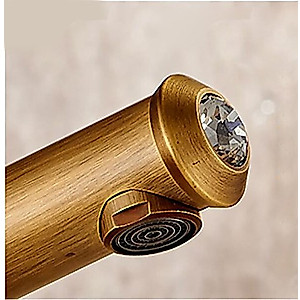 SJQKA-Antique basin faucet, bathroom all copper pull faucet, hot and cold retro faucet, telescopic table, basin faucet