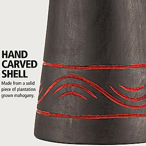 Meinl Percussion ADJ7-XL African Style Fire Rhythm Series Rope Tuned 13" Wood Djembe, Black