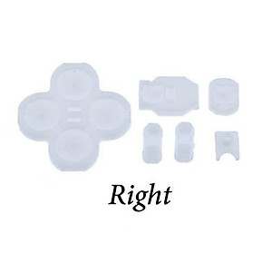 Left Right Conductive Rubber Silicone Button Pad Kit for Switch NS Joy-Con Replacement (White Right)