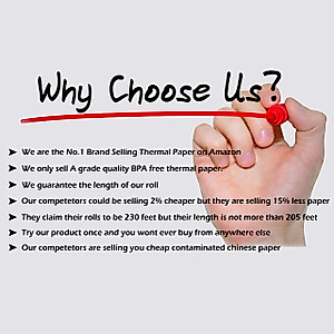 55GSM - Shrink Wrap 3 1/8 x230 Feet Clover Station Thermal Paper Rolls (1 CASE - 50 ROLLS) BPA Free M129C, M244a, M129 Star tsp100 Receipt Printer Paper from Nayelish