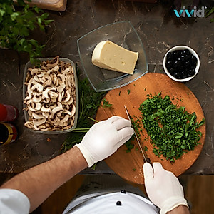 VIVID NaturalTouch Latex Examination Gloves – Powder Free, Food Safe – for Medical Use, Crafting, Pet Care, Painting, Cleaning (X-Large, 100 Pack)