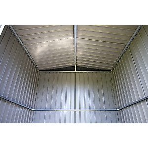 Arrow Shed Elite 14' x 12' Outdoor Lockable Gable Roof Steel Storage Shed Building, Anthracite