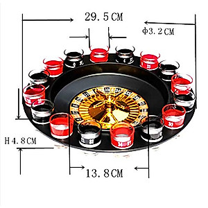 FixtureDisplays® Shot Glass Roulette, Drinking Game Set - (2) Balls & (16) Glasses 16869