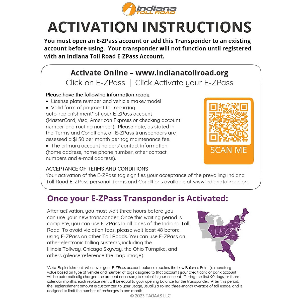 E-ZPass Transponder - Indiana Toll Road (ITRCC) (1-Pack)