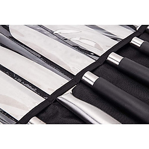 Degpum Chef Knife Bag Knife Roll, Canvas Chef Knife Roll Bag, Portable Knife Bag Storage Bag for Chef or Culinary Enthusiasts Men Women,Butcher Knife Roll Bag