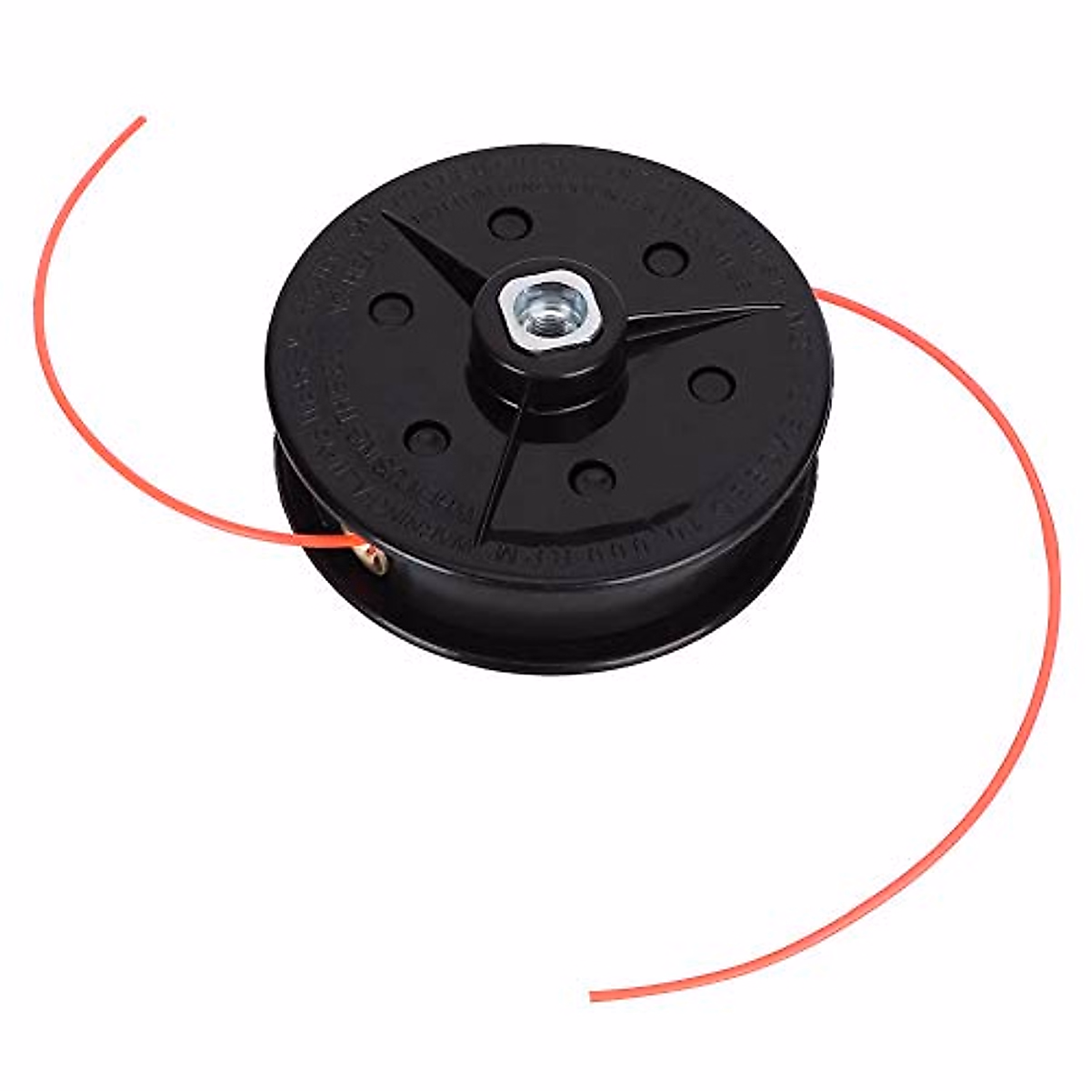 Nut-Type Black Trimmer Head, Sturdy Durable Grass Trimmer Head Replacement Garden Strimmer Lawn Mover Accessory