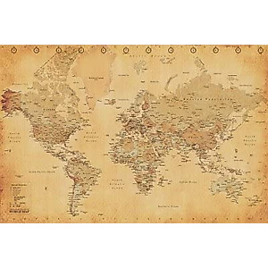 World Map (Antique) Art  24x36 Poster