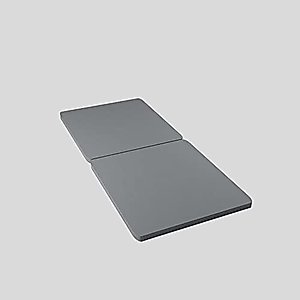 Greaton, 1.5-Inch Split Bunkie Board for Mattress/Bed Support - Fully Assembled, Improved Comfort and Support, Twin, Gray.