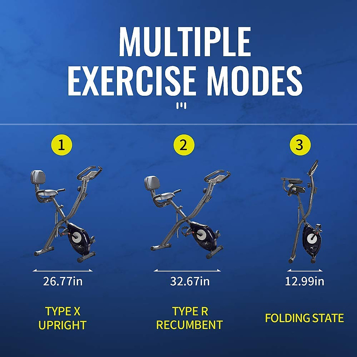 leikefitness Folding Exercise Bike 2200(BLUE) and Adjustable Ab Trainer 9300(PURPLE) Bundle