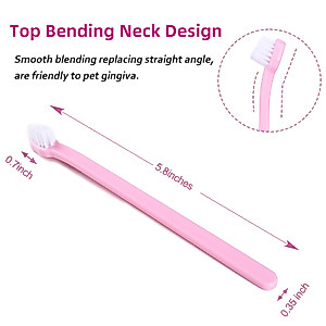 Cat Dog Toothbrush Puppy Tooth Brushing Kit Cat Dental Healthy Pink Teeth Brush for Dogs Dental Hygiene Toothbrush for Pet Kitten Bunny 1 Piece