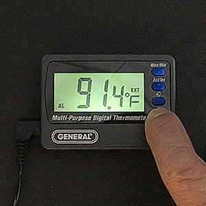 General Tools AQ150 In and Out Aquarium Thermometer with Waterproof Probe