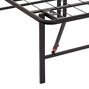 Amazon Basics Foldable Metal Platform Bed Frame with Tool Free Setup, 18 Inches High, King, Black